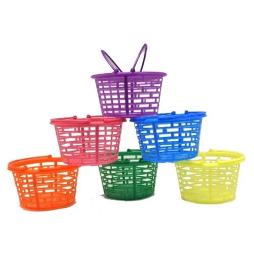 Fun Express Plastic Bright Round Baskets : Package of 12