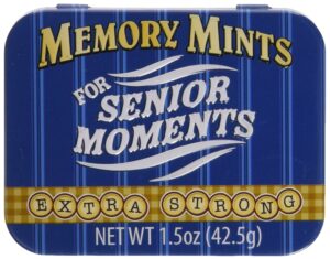 boston america gag gifts memory mints, sugar candy for senior moments fun gag tin