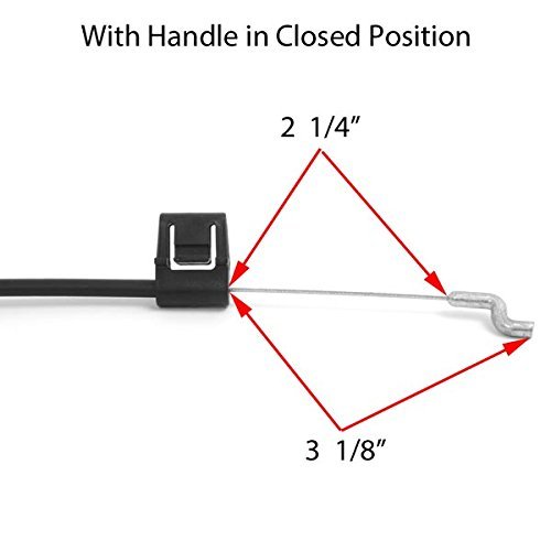 Recliner Parts: 38 1/4" Black D Ring Pull Cable Assembly