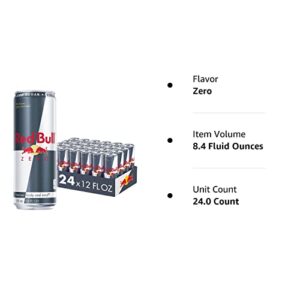 Red Bull Energy Drink, Zero, 12 fl oz (24 Pack)