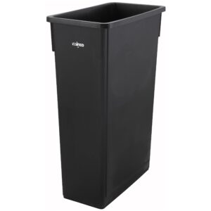 winco slender trash can, 23-gallon, black