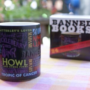 The Unemployed Philosophers Guild Banned Book Coffee Mug - Colorfully Lists 24 Famously Banned Books, Comes in a Fun Gift Box, 12 oz