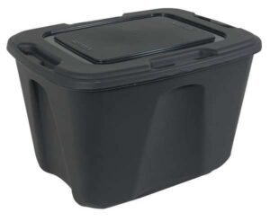 homz, 6518grmc.08, storage tote, 18 gal., gray