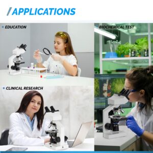 OMAX - M82E 40X-1000X Lab LED Binocular Compound Microscope with Double Layer Mechanical Stage