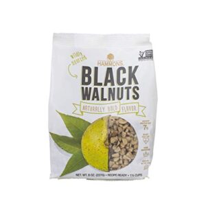 hammons black walnuts, recipe ready, 8 oz, highest protein nut, heart healthy, non-gmo, naturally gluten-free, top keto nut (packaging may vary)