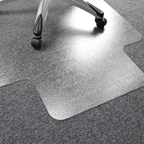 Floortex Poly Rctglr Lipped ChairMat Plush Pile Carpet47X35 (FC118927LR)