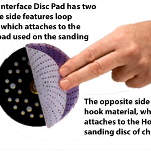 3M Clean Sanding Soft Interface Disc Pad, 44 Holes - Disc Backup Pad for Vacuum Sander - Hook and Loop Attachment - 5" x .5" - 28321