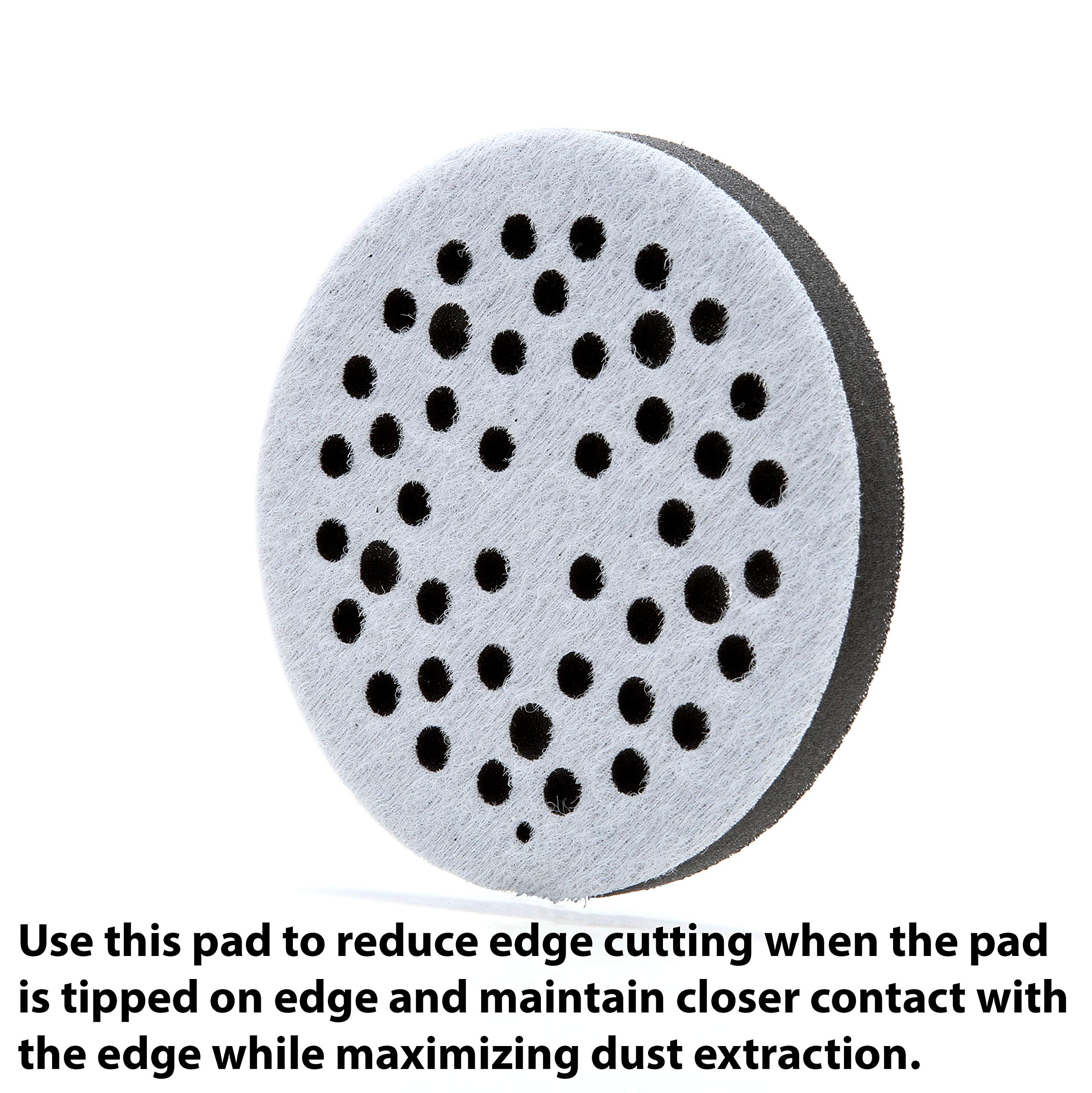 3M Clean Sanding Soft Interface Disc Pad, 44 Holes - Disc Backup Pad for Vacuum Sander - Hook and Loop Attachment - 5" x .5" - 28321