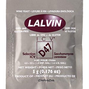 Lalvin ICV-D47 Wine Yeast, 5g - 10-Pack