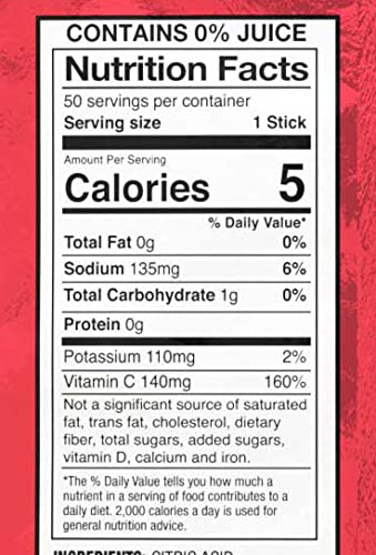 Sqwincher Zero Qwik Stik Sugar Free, Fruit Punch, .11 0z (Pack of 50)