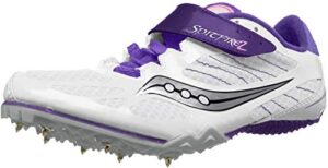 saucony women's spitfire 2, white/purple, 10 m us