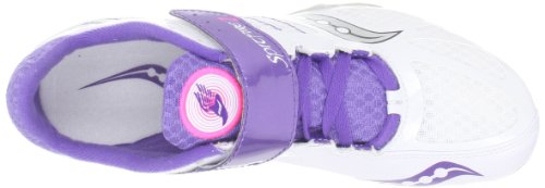 Saucony Women's Spitfire 2, White/Purple, 10 M US