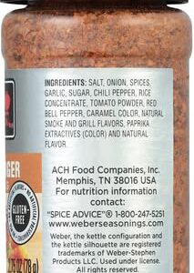 Weber Gourmet Burger Seasoning, 2.75 Ounce Shaker