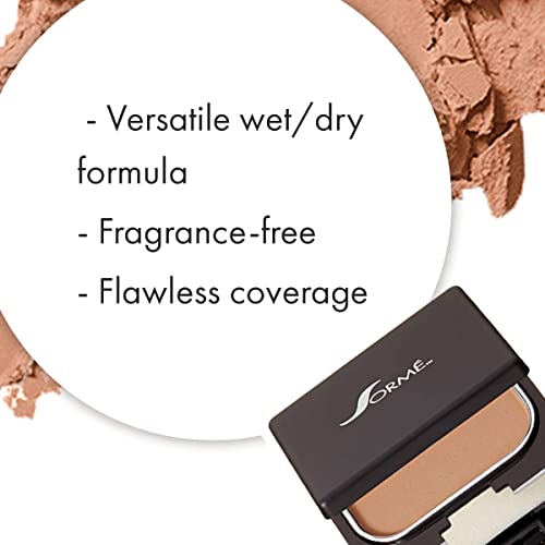 Sorme Cosmetics Believable Finish Powder Foundation in Honey Dusk | Medium to Full Coverage Foundation Powder Makeup | Matte Finish Pressed Powder | Rejuvenating Face Powder