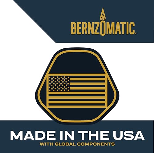 Bernzomatic® DuraCast® Wide Surface Torch - Durable Cast Body Aluminum Construction, Wide Brush Flame Propane or MAP-Pro Torch for Cooking, Heat Shrinking, Metalworking, and Vinyl Wrapping