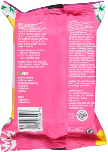 Alba Botanica Hawaiian 3 In 1 Clean Towelettes Deep Pore Purifying Enzyme, Pineapple, 25 Count (Packaging May Vary)