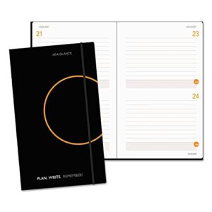 at-a-glance plan.write.remember. 80612105 planning notebook two days per page, 5 1/8 x 8 1/4, black