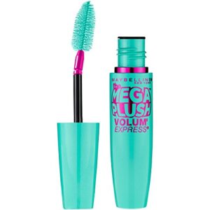 maybelline new york volume express mega plush washable mascara, brownish black, 0.3 fluid ounce