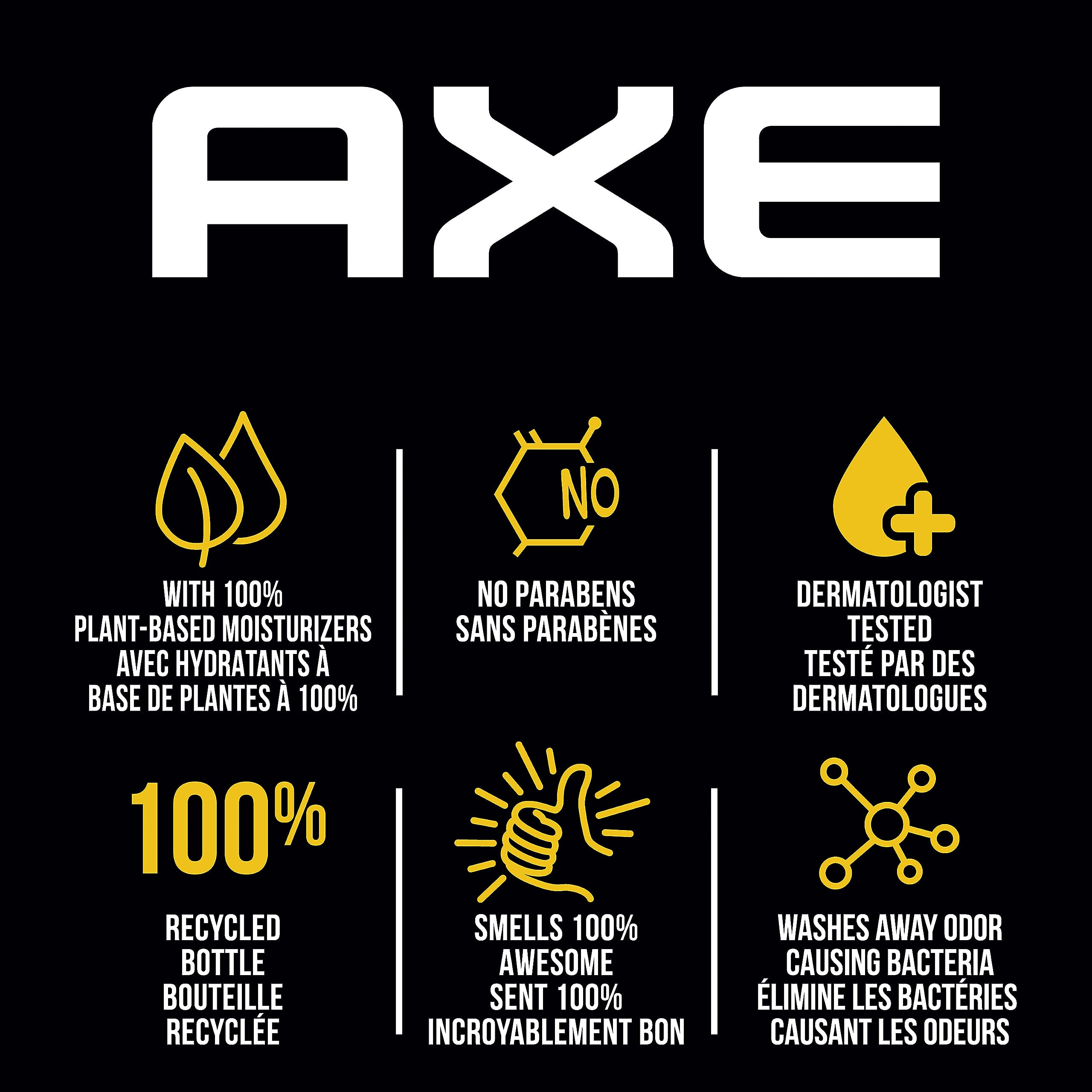 AXE Body Wash Charge and Hydrate Sports Blast Energizing Citrus Scent Men's Body Wash 100 percent Recycled Bottle 16 oz