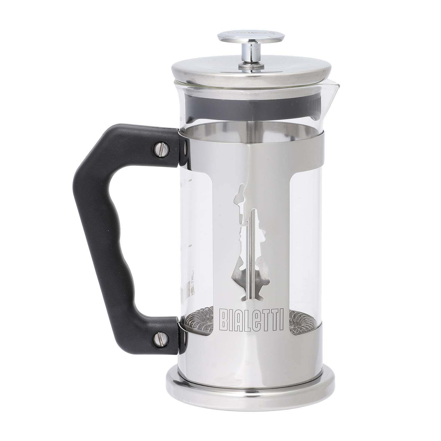 Bialetti French Press Coffee Maker, 3 Cup, Preziosa Stainless Steel