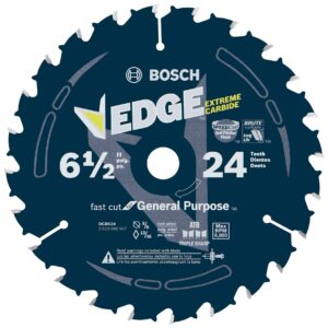 bosch dcb624 6-1/2 in. 24 tooth edge circular saw blade for general purpose