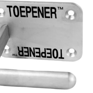 TOEPENER - Hands-Free Door Opener - Access with No-Touch Door Foot Pull - Stainless Steel Touchless Door Tool for Commercial and Bathroom Use