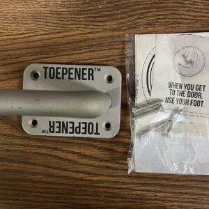 TOEPENER - Hands-Free Door Opener - Access with No-Touch Door Foot Pull - Stainless Steel Touchless Door Tool for Commercial and Bathroom Use