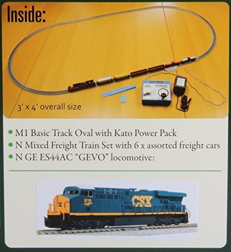 Kato 106-0021 N ES44AC Freight Train Set, CSX/Dark Future