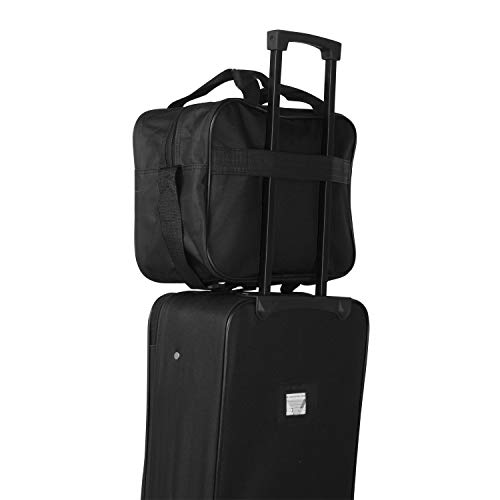 Travelers Club Genova Softside Upright Luggage, Black, 4-Piece Set