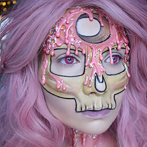 Mehron Makeup 3-D Gel | Gelatin Special Effects Makeup | Halloween FX Makeup & Scarring Gel | Fake Skin for Stage, Screen, Theater, Cosplay, and Halloween (2 oz) (Fleshtone)