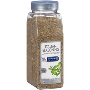 mccormick culinary italian seasoning, 6.25 oz - one 6.25 ounce container of italian seasoning blend for mediterranean cuisine, perfect for pasta sauces, meatballs, pizza, soups, chicken and more