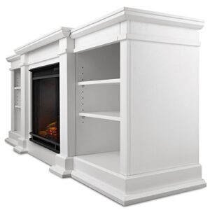 Real Flame G1200E-W Unit G1200E Fresno Entertainment with Electric Fireplace, Large, White