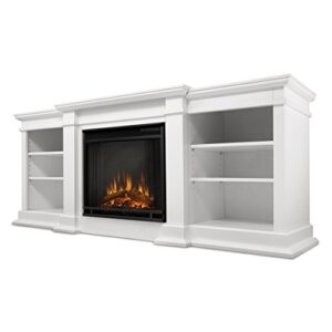 Real Flame G1200E-W Unit G1200E Fresno Entertainment with Electric Fireplace, Large, White