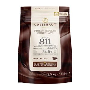 callebaut belgian dark couverture chocolate semisweet callets, 54.5% - 5.5 lbs