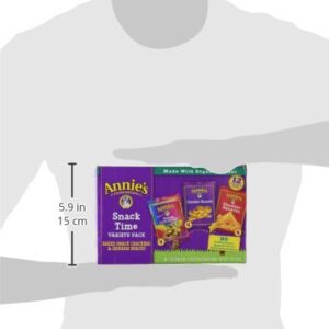 Annie's Organic Variety Pack, Cheddar Bunnies, Bunny Grahams and Cheddar Squares, 12 Pouches, 11 oz