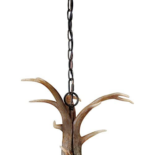 VAXCEL Yoho 6 Light Bronze Rustic Antler Chandelier