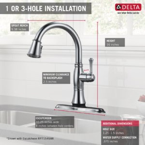 Delta Faucet Cassidy Touch Kitchen Faucet, Oil Rubbed Bronze Kitchen Faucets with Pull Down Sprayer, Kitchen Sink Faucet, Faucet for Kitchen Sink, Touch2O Technology, Venetian Bronze 9197T-RB-DST