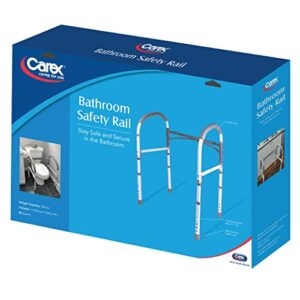 Carex Toilet Safety Rails - Toilet Handles for Elderly and Handicap Toilet Safety Rails, Toilet Safety Frame, Toilet Rails for Elderly and Toilet Bars for Elderly and Disabled