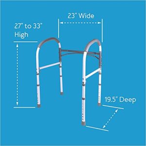 Carex Toilet Safety Rails - Toilet Handles for Elderly and Handicap Toilet Safety Rails, Toilet Safety Frame, Toilet Rails for Elderly and Toilet Bars for Elderly and Disabled