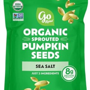 Go Raw Pumpkin Seeds with Sea Salt, Sprouted & Organic, 1 lb. Bag | Keto | Vegan | Gluten Free Snacks | Superfood