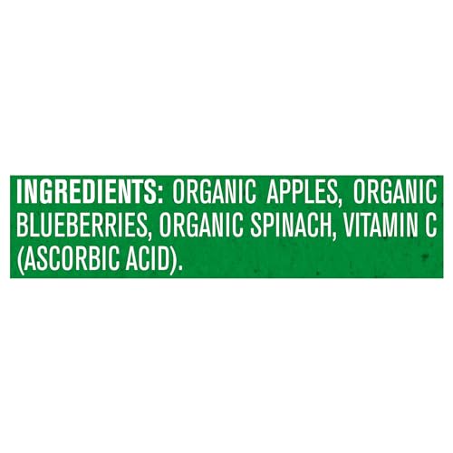 Gerber Organic Baby Food Pouches, 2nd Foods for Sitter, Apple Blueberry Spinach, 3.5 Ounce (Pack of 12)