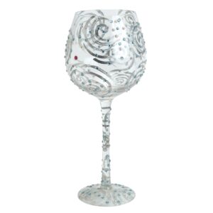 lolita one in a million super bling artisan painted wine glass gift