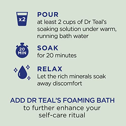 Dr Teal's Salt Soak with Pure Epsom Salt, Relax & Relief with Eucalyptus & Spearmint, 3 lbs