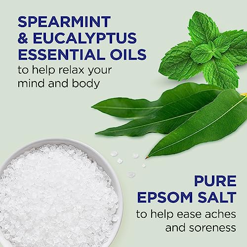 Dr Teal's Salt Soak with Pure Epsom Salt, Relax & Relief with Eucalyptus & Spearmint, 3 lbs