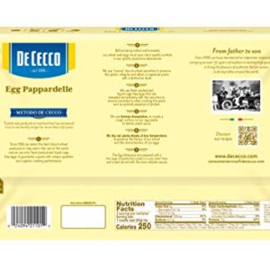 De Cecco Pasta, Egg Pappardelle, 8.8 Ounce