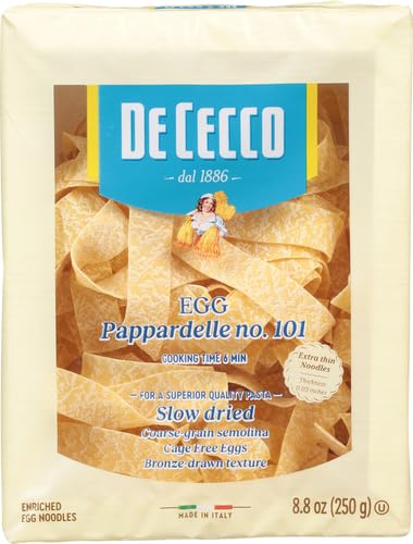 De Cecco Pasta, Egg Pappardelle, 8.8 Ounce