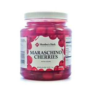 maraschino cherries with stems, 74 ounce jar