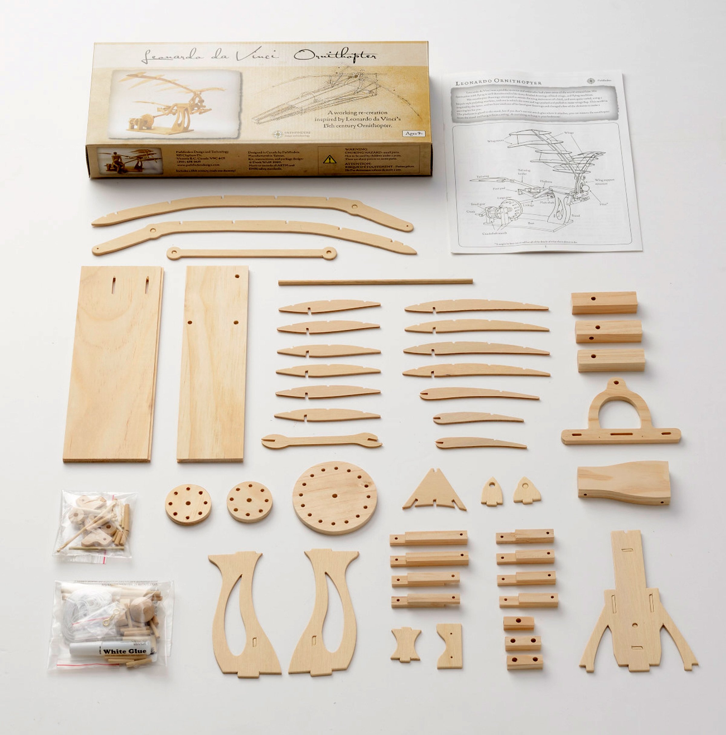 Pathfinders Leonardo Davinci Ornithopter Wood Kit