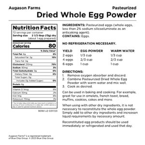 Augason Farms Dried Whole Egg Product 2 lbs 1 oz ( pack of 1)