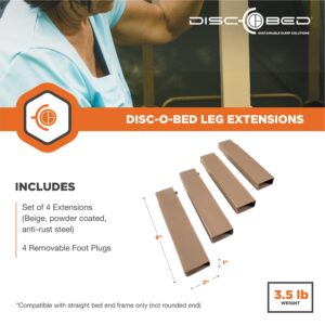 Disc-O-Bed Leg Extension Set - Enhanced Comfort, Set of 4